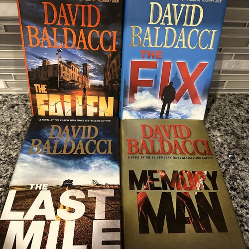 David Baldacci Lot of4📚 HCDJ 1th AMOS Decker Series #1-4 FALLEN FIX ...