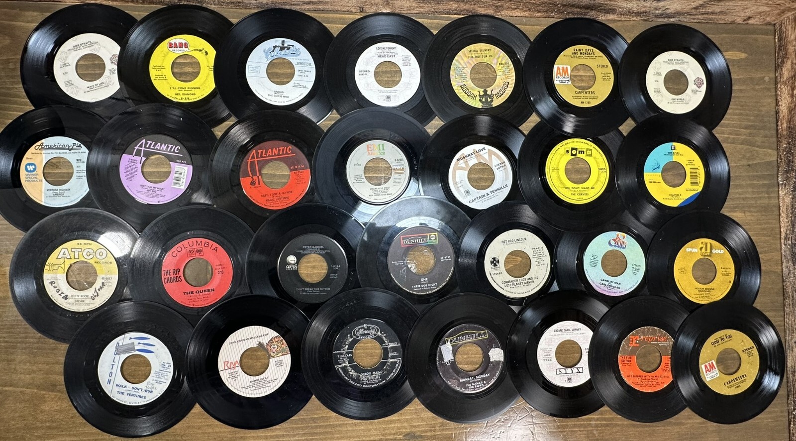Lot Of (116) Vintage 45 Vinyl Records Rock Classic Rock Some RARE -See ...
