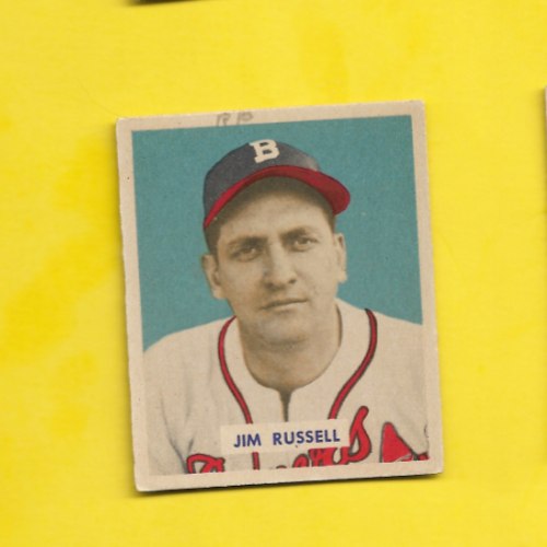 1949 Bowman Jim Russell #235 Boston Braves VG/EX Marked FREE SHIPPING ...
