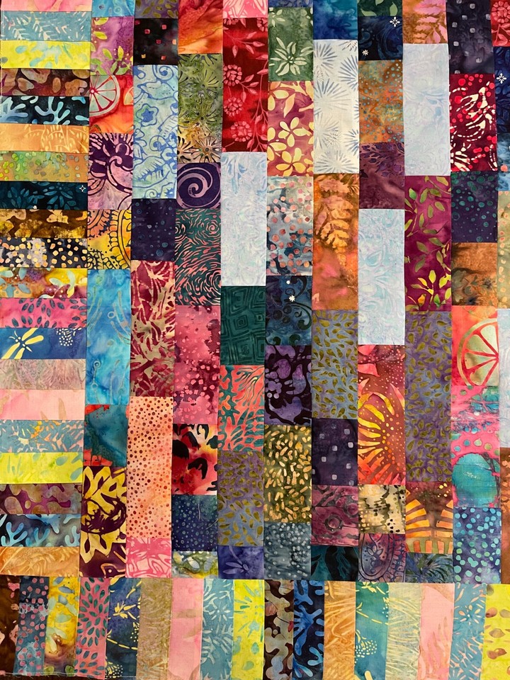 BATIK ~Strips/Piano Border~ Quilt Top 27 1/2" X 28 1/2" Made in NC | eBay