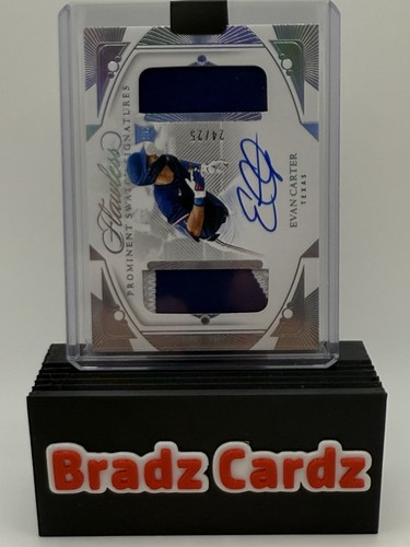 EVAN CARTER 2024 Panini Flawless Dual Prime PATCH Auto Autograph Rc Sp ...