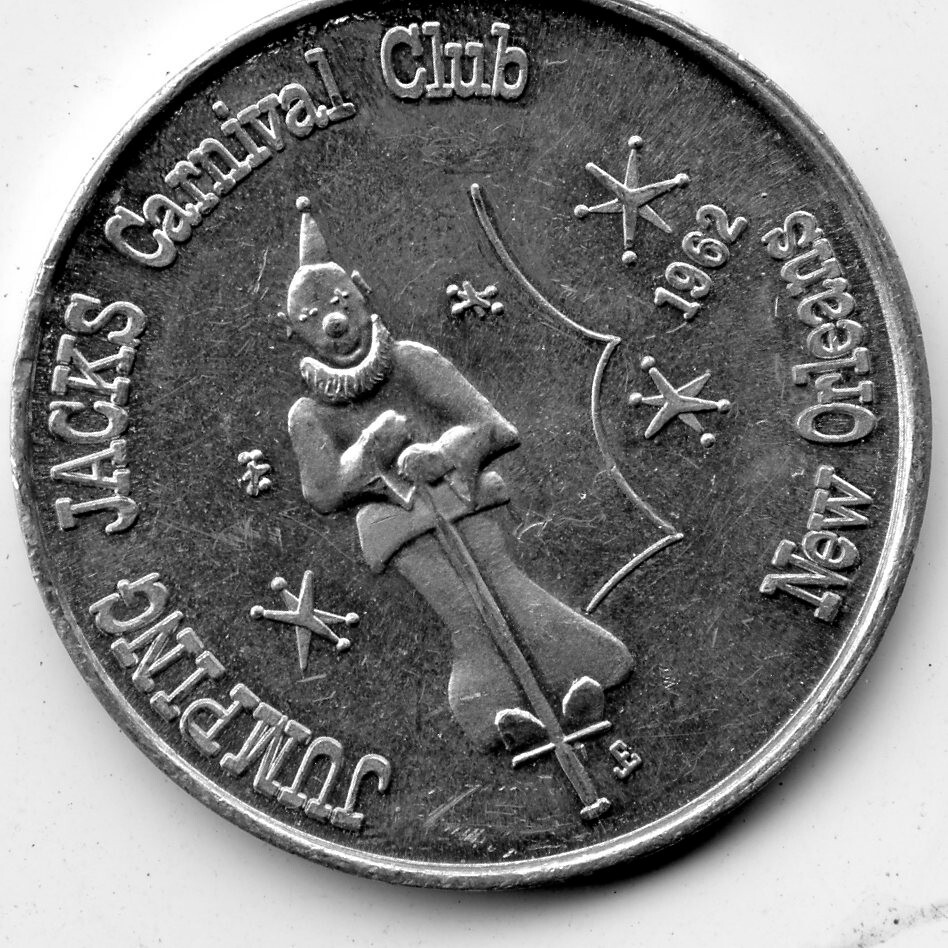 Mardi Gras Doubloon: Jumping Jacks Carnival Club 1970 Aluminum | eBay