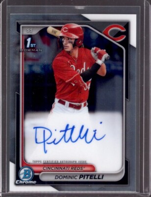 DOMINIC PITELLI 2024 Bowman Chrome 1st Rookie RC Autograph Auto #CPA ...