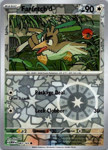 Farfetch'd 083/165 Pokemon 151 Reverse Holo NM | eBay