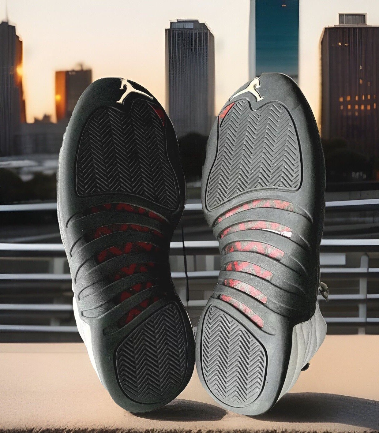 (VTG) AIR JORDAN 12 XII RETRO 2003’ WHITE/FLINT-GREY/SILVER MENS SIZE ...