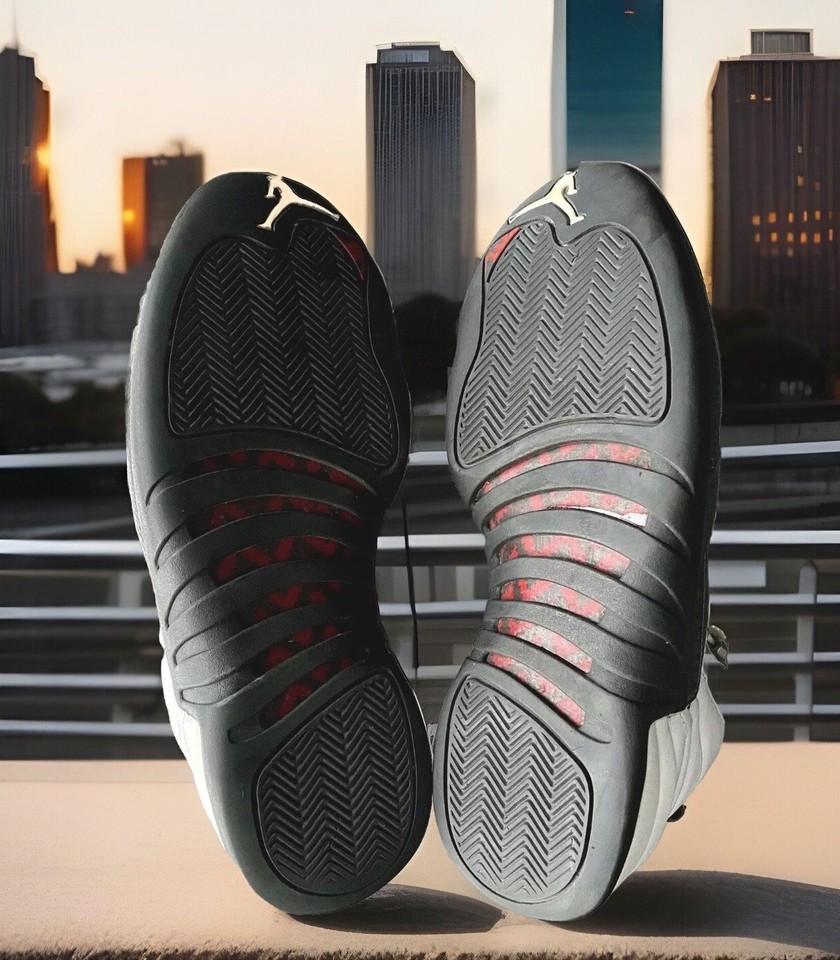 (VTG) AIR JORDAN 12 XII RETRO 2003’ WHITE/FLINT-GREY/SILVER MENS SIZE ...