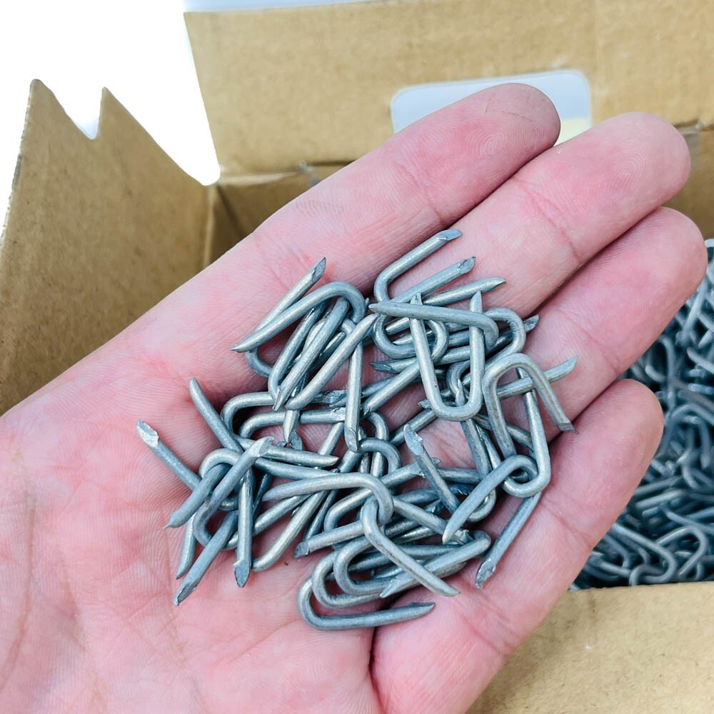 Quick Build 34HGST5LB Hot Dip Galvanized Poultry Staples 9ga 3/4 in - 5 ...