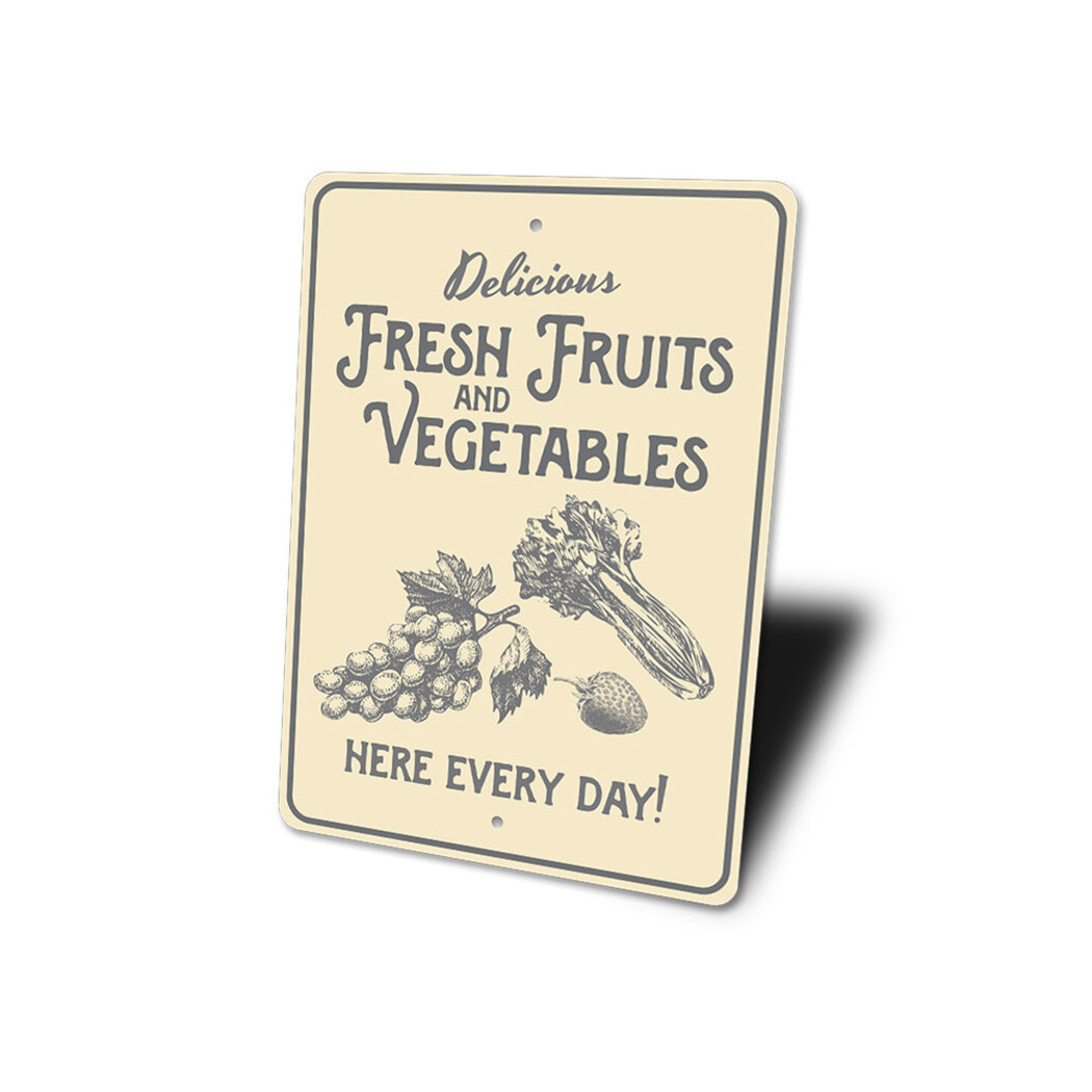 Vegetables Sign, Fresh Fruit Sign, Metal Produce Aluminum Metal Sign | eBay