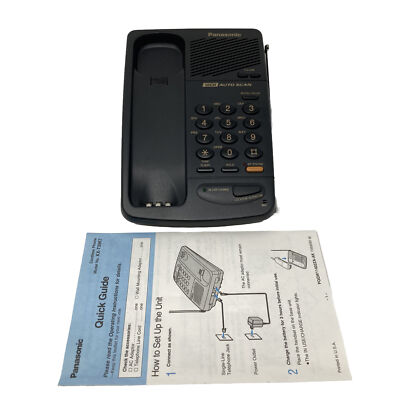Panasonic KX-T3967-B Cordless Telephone Base Only w/ Wall Mount -NO ...