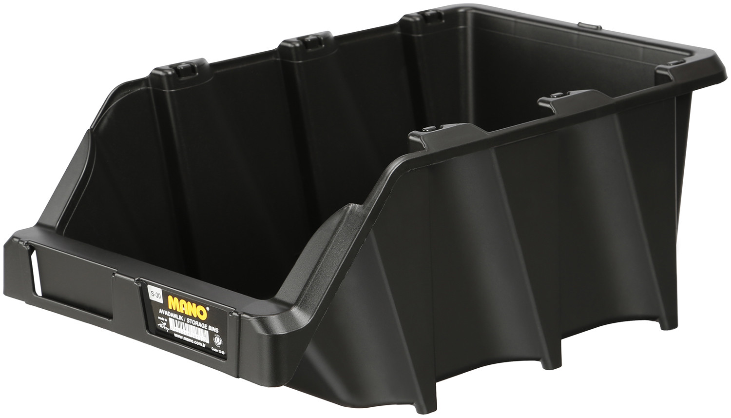 Strong Plastic Stacking Bins Tool Storage Organiser Shelving Industrial ...