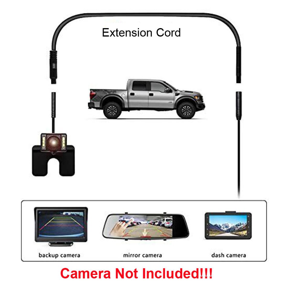 4/5/6/8pin Car Rear View Camera Car Dash Cam Recorder Extension Cable ...