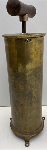 ANTIQUE STEAM WHISTLE HAND OPERATED PUMP BRASS cylinder H-11" x W-4" | eBay