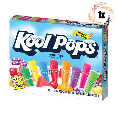 1x Pack Kool Pops Original Assorted Freezer Pops | 20 Pops Per Pack ...