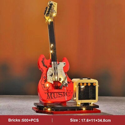 Electric Guitar with Loudspeaker Building Blocks MOC 500PCS | eBay ...