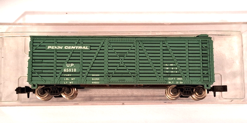 N Scale Concor 40' Penn Central Stock Car 65810 | eBay