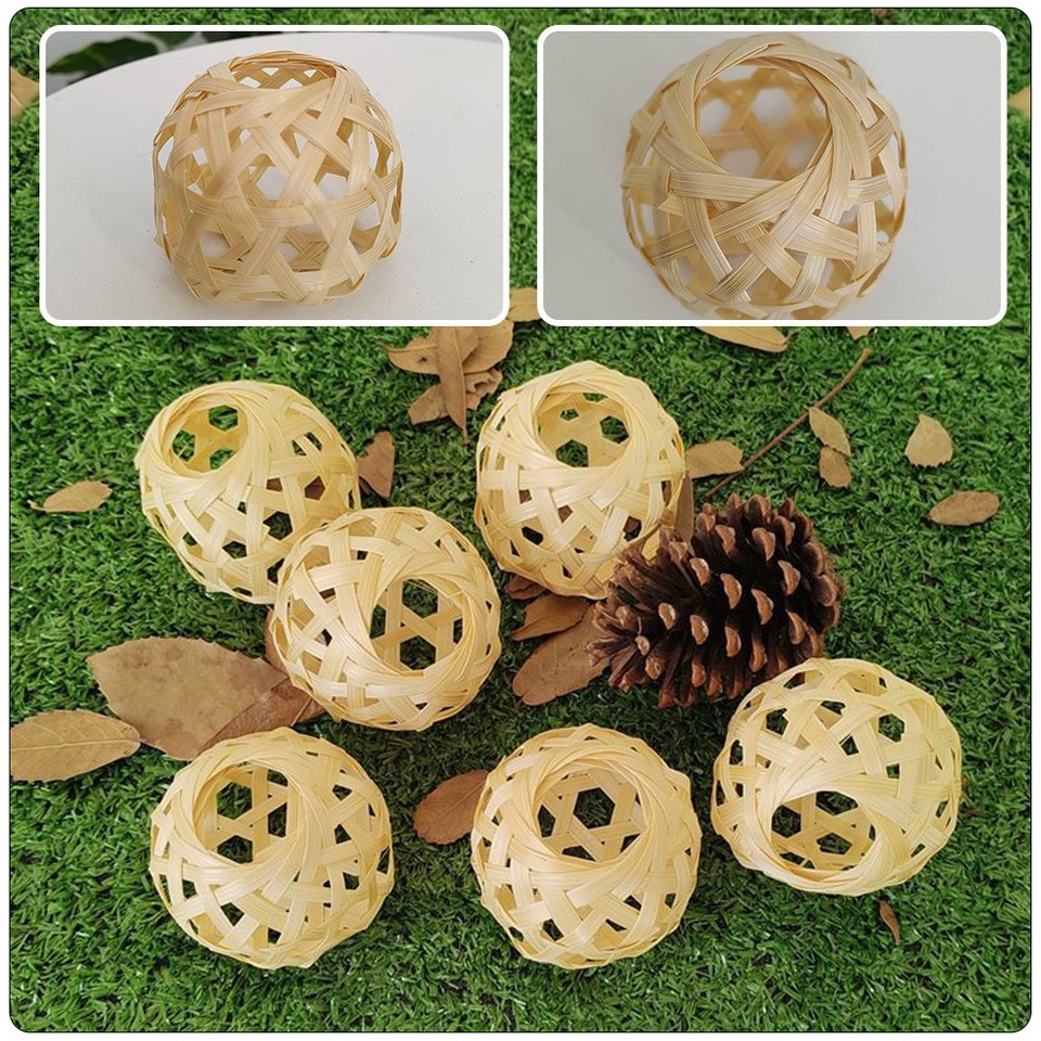 4 Pcs Bamboo Lamp Shade Small Retro Rustic Lampshade Replacement Cover ...