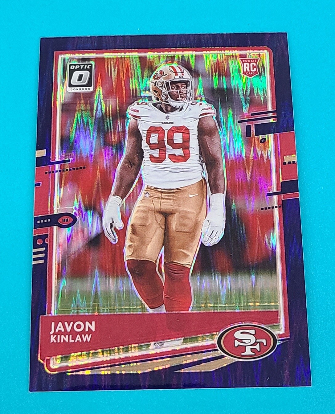 2020 Donruss Optic Purple Shock #115 Javon Kinlaw 49ers Football Card ...