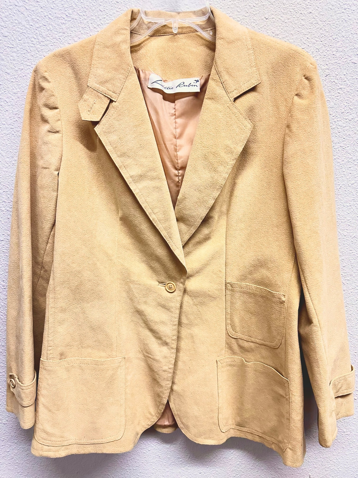 Vintage LILLIE RUBIN Gold / Tan Suede Jacket Blazer - Gem