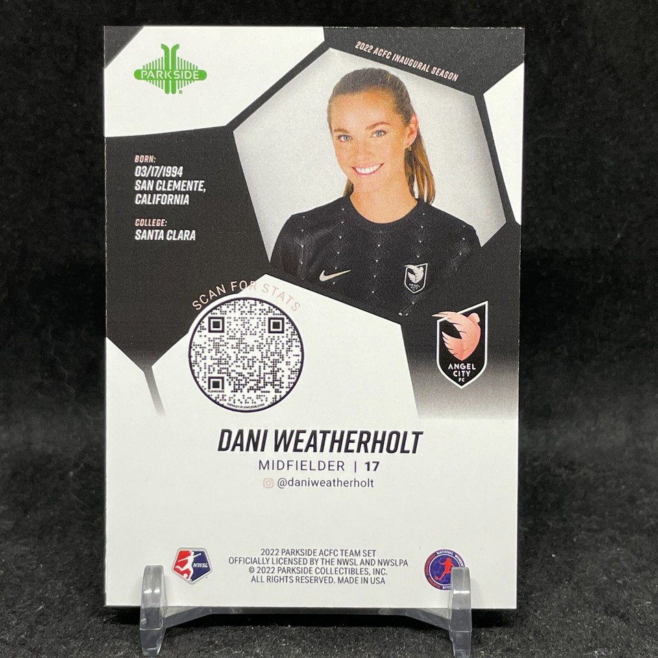 Dani Weatherholt 2022 1st ANGEL CITY Team Set Soccer Card Limited ...