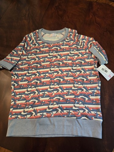 Lularoe Jane, Short Sleeve Sweatshirt, Americana Geometric Stars, Sz ...