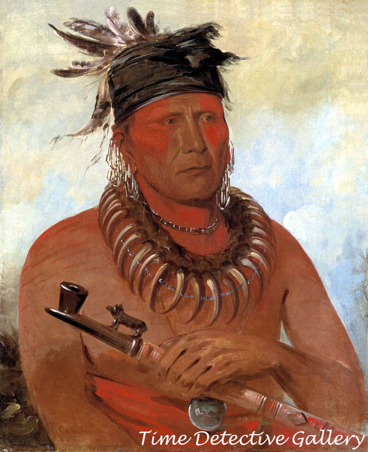 Haw-che-ke-sug-ga, a Missouri Chief by George Catlin - 1832 - Historic ...