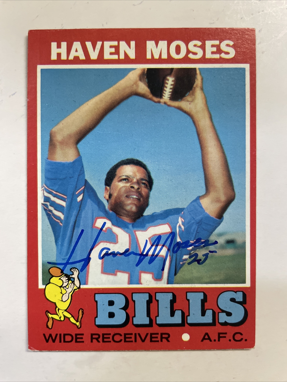 1971 Topps Haven Moses Autographed Card #112 Buffalo Bills A-99 | eBay