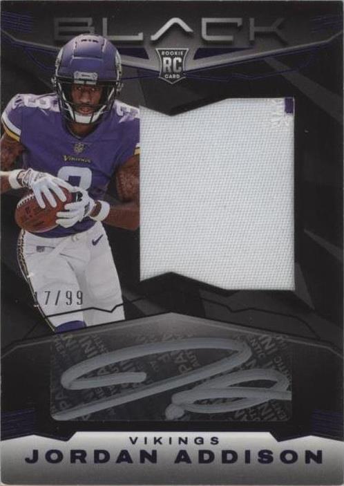2023 Panini Black - Rookie Patch Autographs Jordan Addison #202 /199 ...