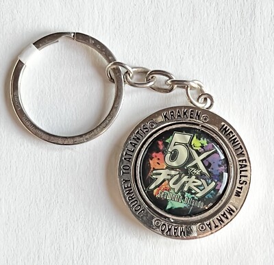 SeaWorld Orlando 5X the Fury Metal Spinning Keychain Journey to ...