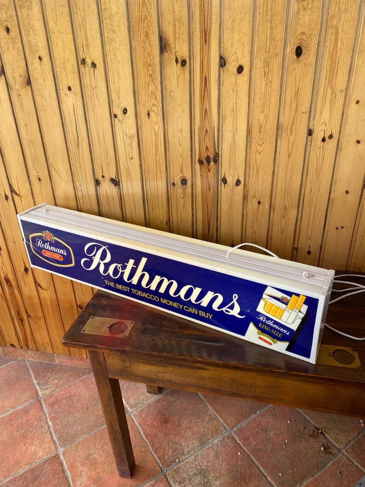 Vintage Rothmans Illuminated Tobacco Sign - Working - Minor Damage ...