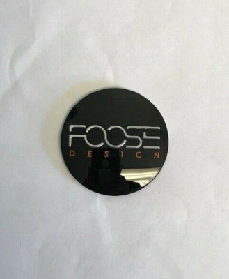 Foose Gloss Black Replacement Logo Sticker 57MM | eBay