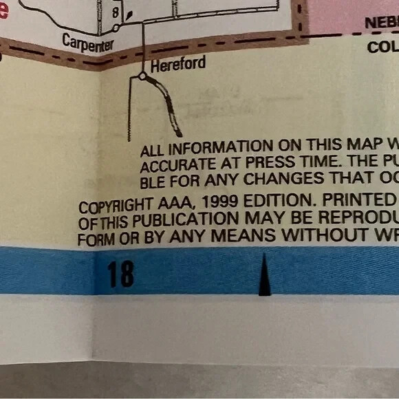 AAA Colorado Wyoming Map Vintage 1999 | eBay