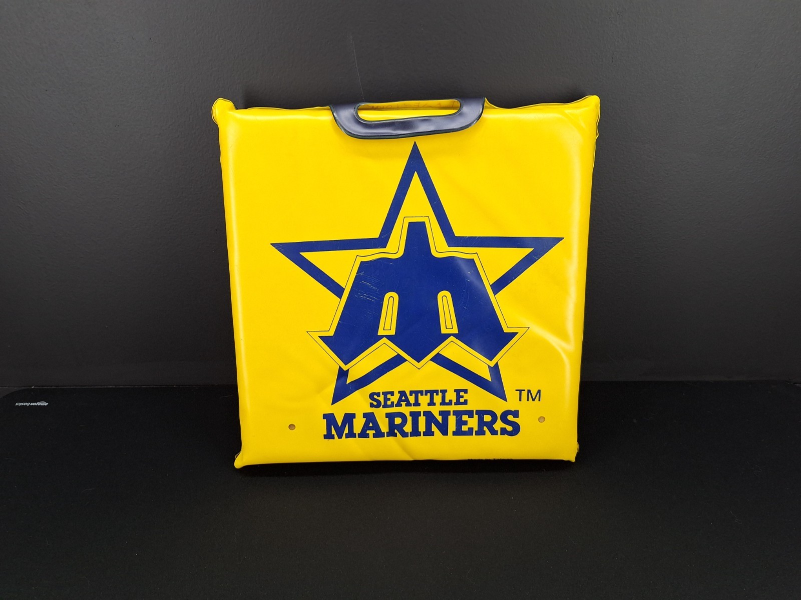 Vtg 1970s SEATTLE MARINERS Star & Pitchfork Logo Stadium Seat Cushion ...