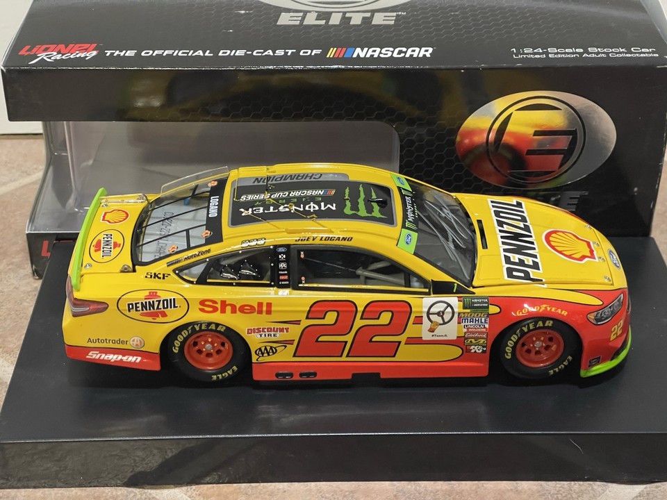 2018 Joey Logano Shell Fusion NASCAR Champion SIGNED AUTOGRAPHED COA ...