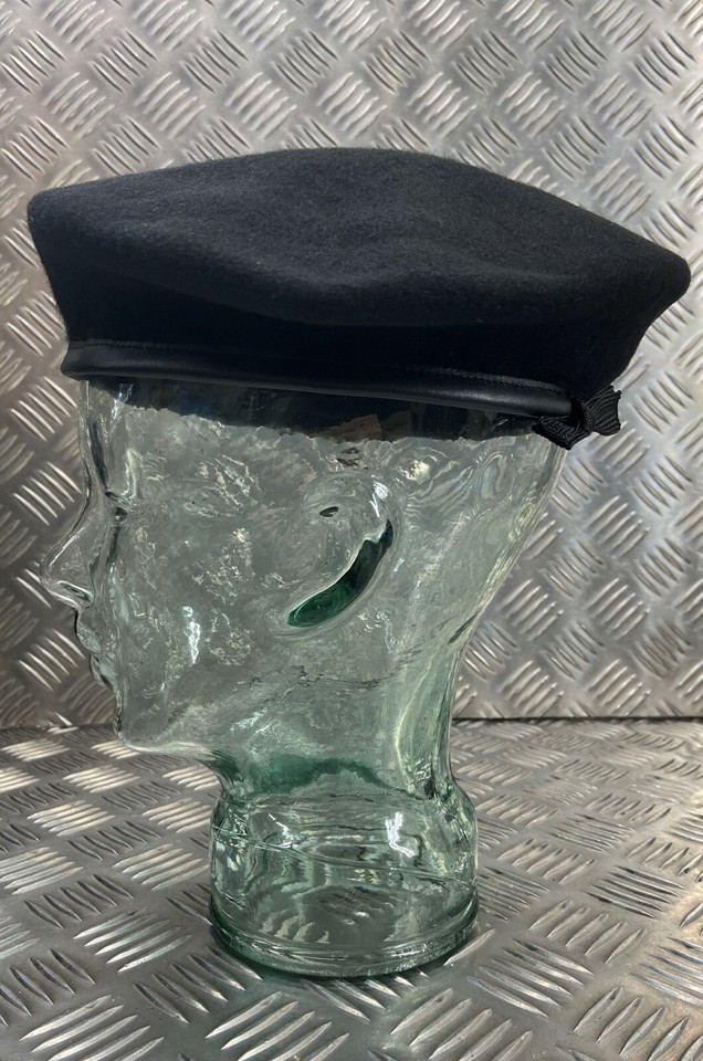 Genuine British Toye Kenning & Spencer Black Wool Lined Beret No Badge ...