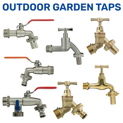 Outdoor garden taps-Bib/Lever,Brass/nickel/Pvc 3/4" bsp watering ...