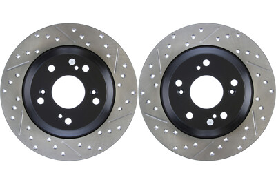 Rear PAIR Stoptech Disc Brake Rotor for 2000-2009 Honda S2000 (44349 ...