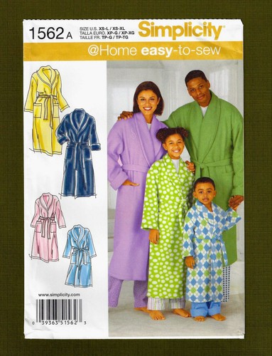 Easy Family Bathrobes Sewing Pattern (Child, Teen, Adult Sizes ...