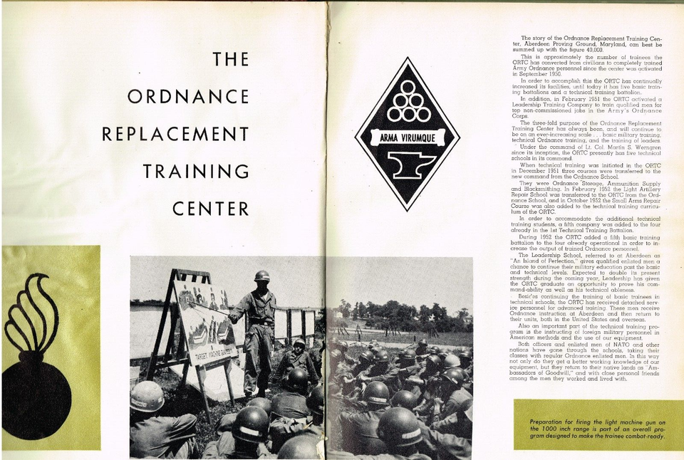 Military Yearbook Army Abderdeen Proving Ground Ordance Training Center ...