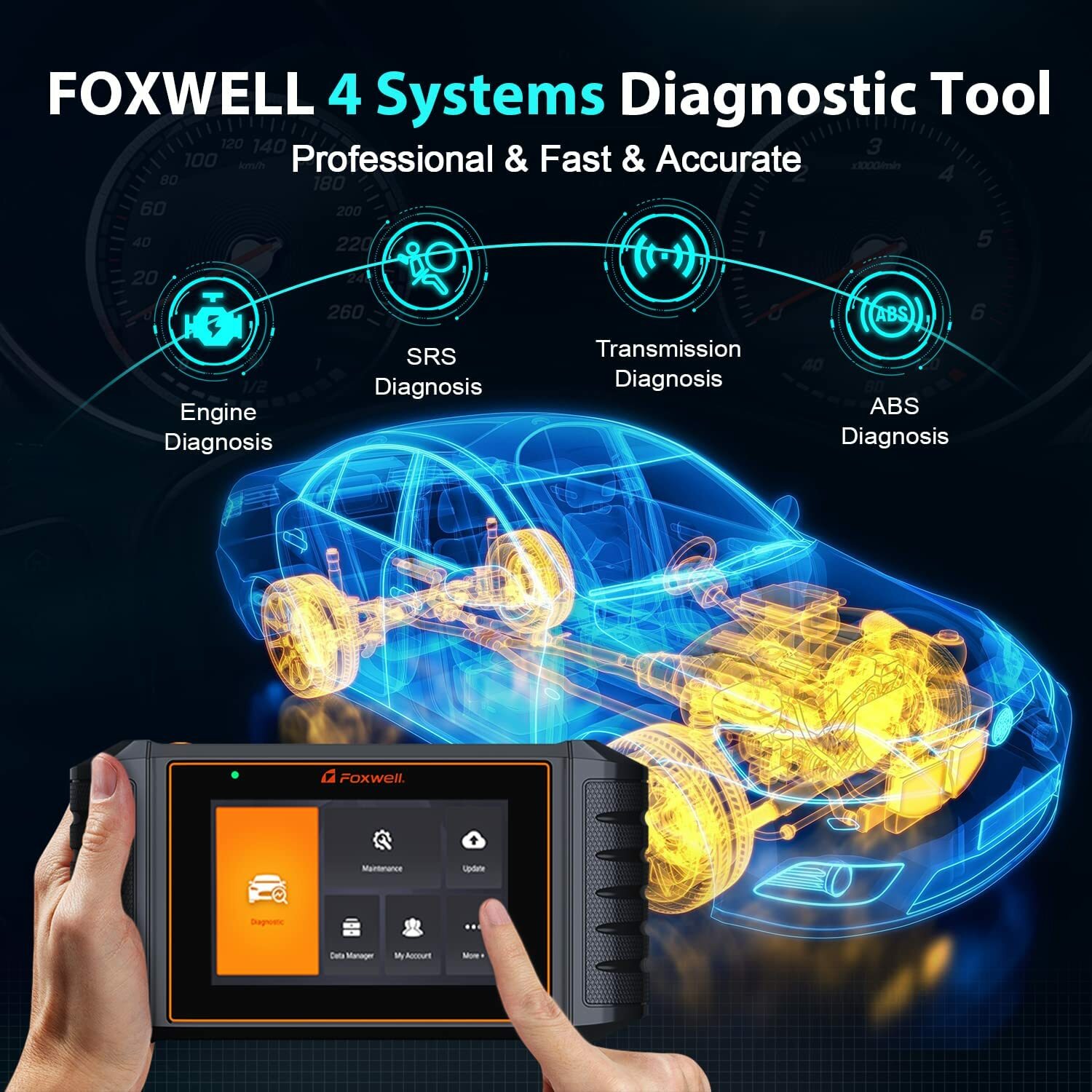 FOXWELL OBD2 Scanner Code Reader Car Diagnostic Tool TPMS Oil EPB SAS ...