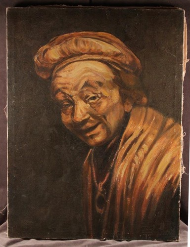 Self-Portrait as Zeuxis Laughing by REMBRANDT 1662-63 Vintage Oil ...