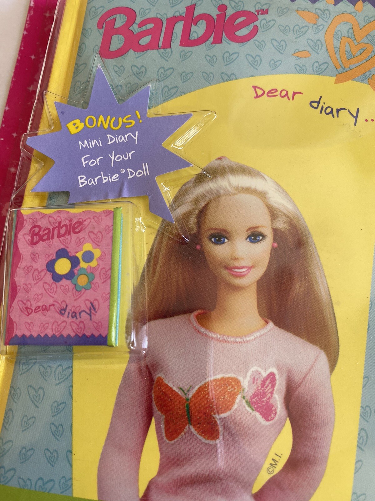 Vintage 1998 Mattel Barbie Diary Key Lock - NEW UNUSED W/ Mini Diary ...