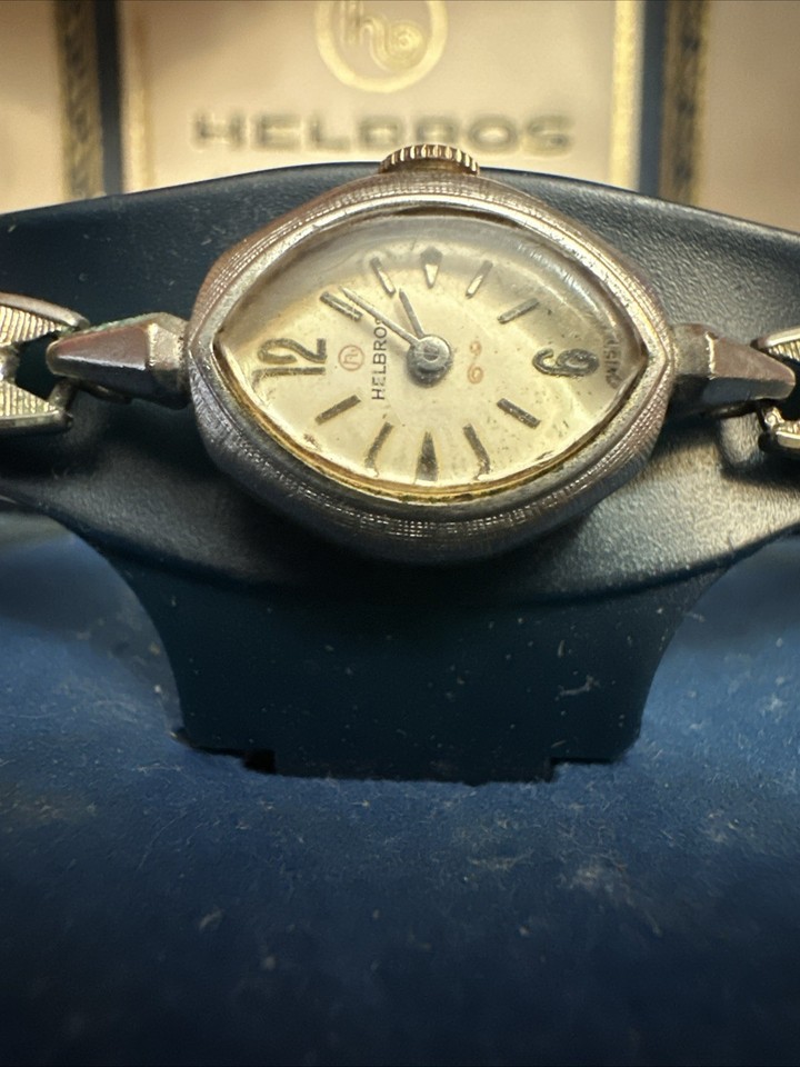 Vintage Helbros Watch Womens Mechanical Manual Wind 18mm Expansion Band ...