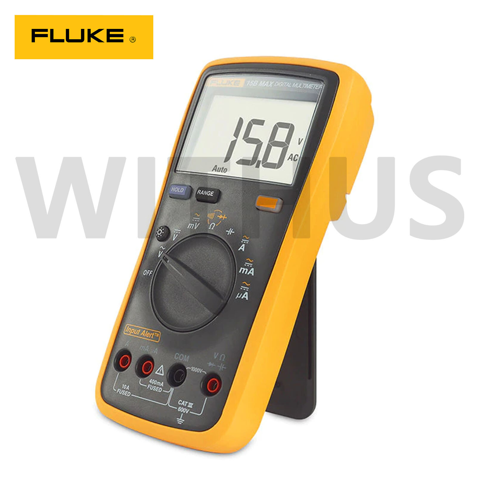 Fluke 15B/17B MAX Digital Multimeter Audible/Visual Alarm CATIII 600V ...