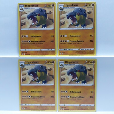 Lot 4 cartes Unco Hippodocus 085/203 Pokemon EB07 Evolution Céleste ...