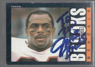 JAMES BROOKS 1985 Topps #213 Cincinnati Bengals TTM/IP Signed ...
