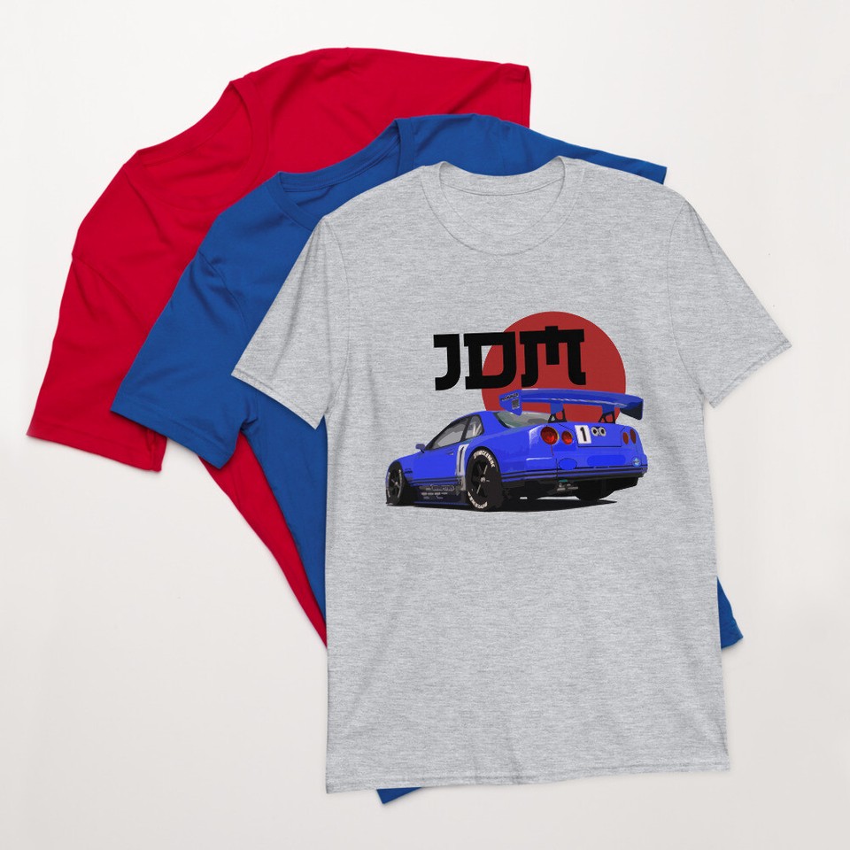 R34 Skyline GTR GT-R Race Car JDM Tuner Drift Racing Short-Sleeve T ...
