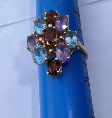 4.5 Carat Multi Gemstone Tiered Ring | eBay