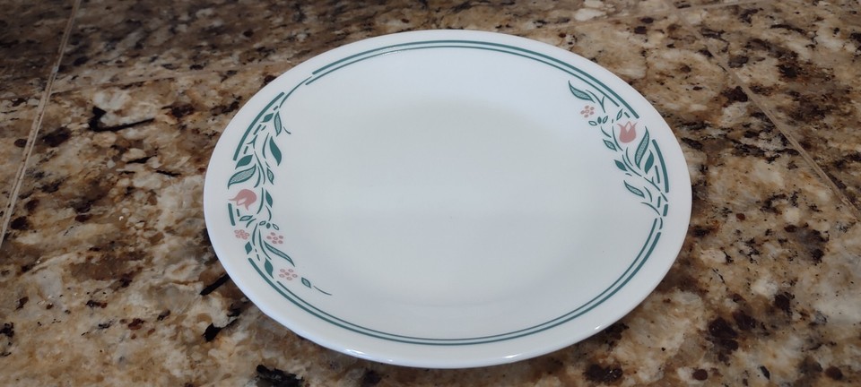 Corelle Rosemarie Pink Tulip 1970s Vintage Dining Set - Service for 8 ...