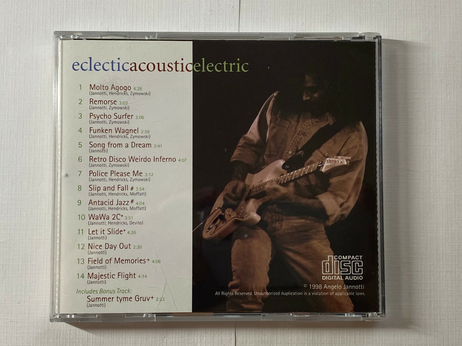 CD - ANGELO JANNOTTI - Eclectic Acoustic Electric (RARE) - Used ...