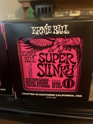 10 SETS Ernie Ball Electric Guitar Strings Super Slinky 9-42 Nickel ...
